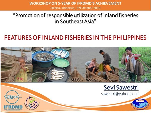 Features of Inland Fisheries in Philippines – SEAFDEC/IFRDMD